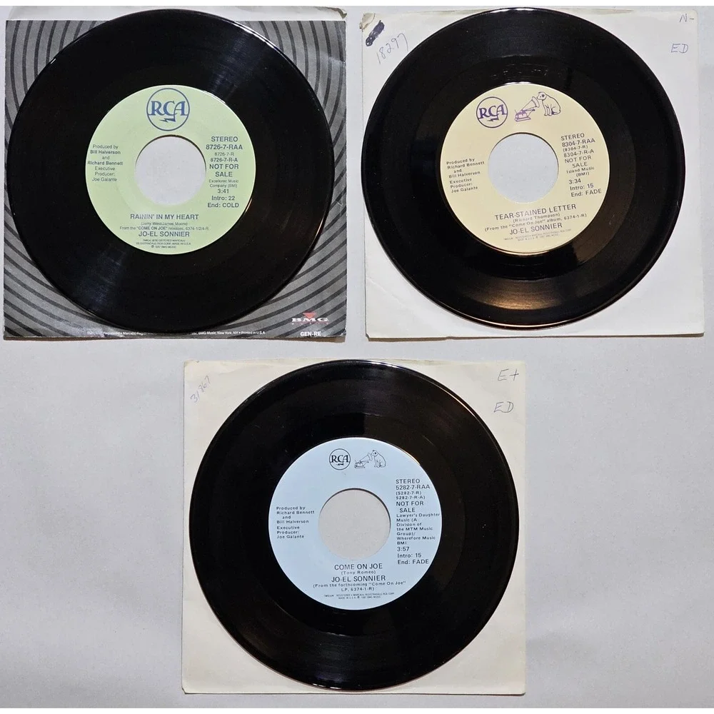 Media | Joel Sonnier 45 Rpm Vinyl Promo Record Lot Tear Stained ...